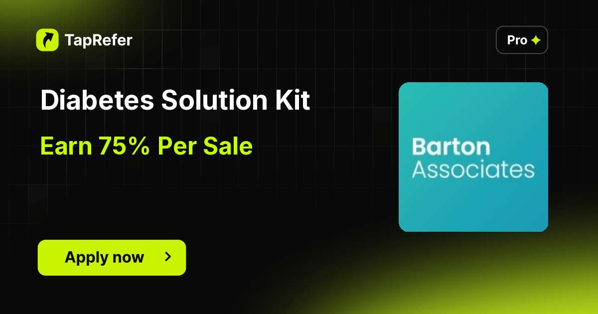 Diabetes Solution Kit Affiliate Program - 75% Per Sale - TapRefer