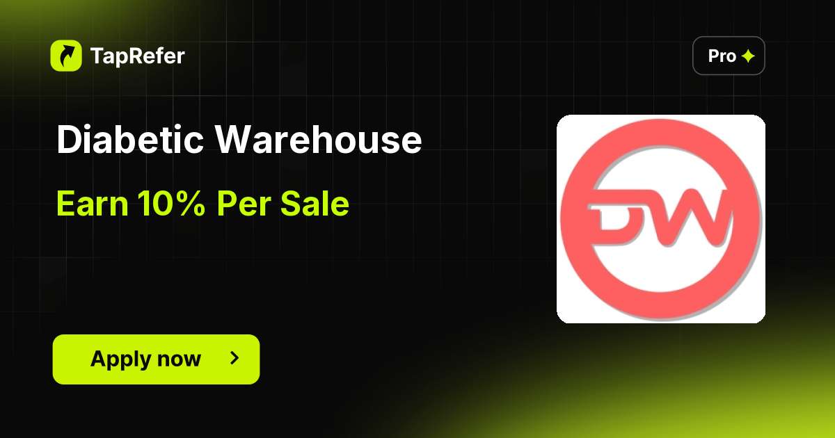 Diabetic Warehouse Affiliate Program - 10% Per Sale - TapRefer