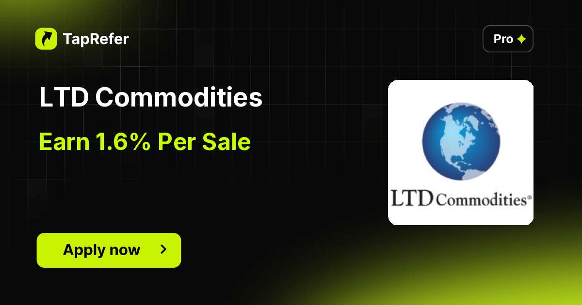 LTD Commodities Affiliate Program - 1.6% Per Sale - TapRefer