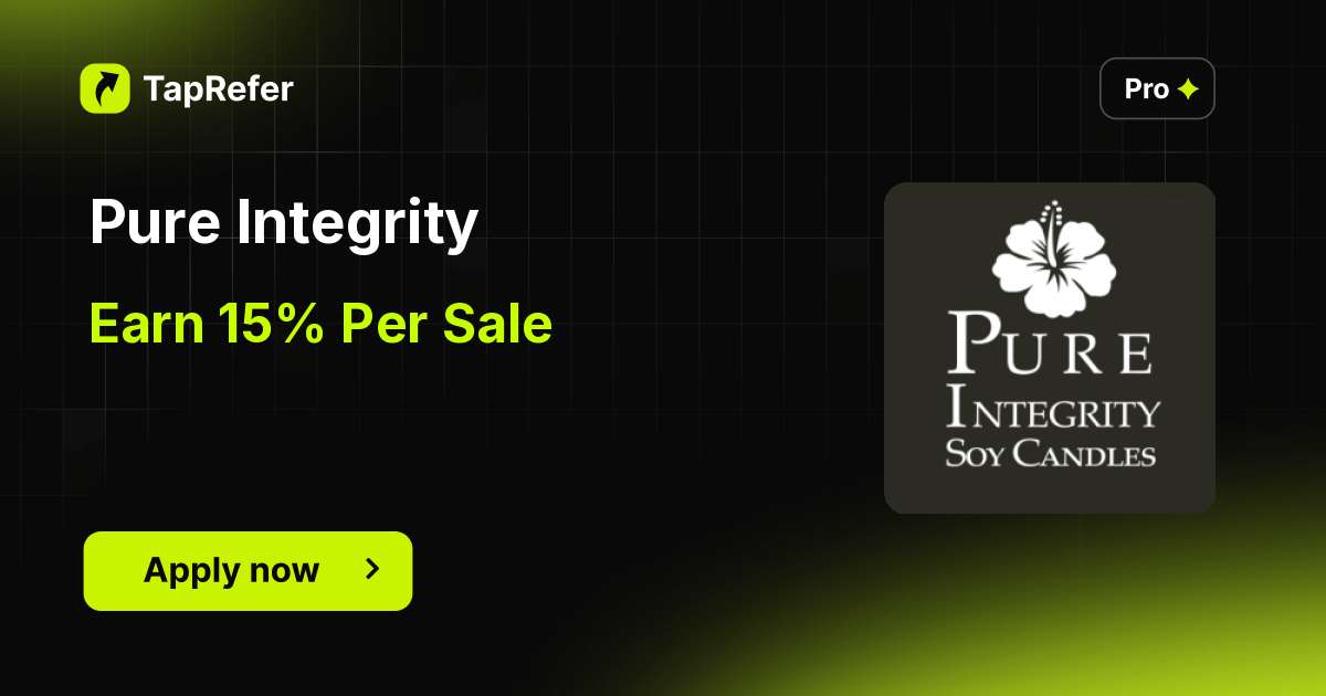Pure Integrity Affiliate Program - 15% Per Sale - TapRefer