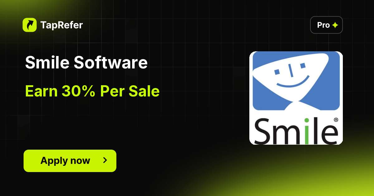 Smile Software Affiliate Program - 30% Per Sale - TapRefer