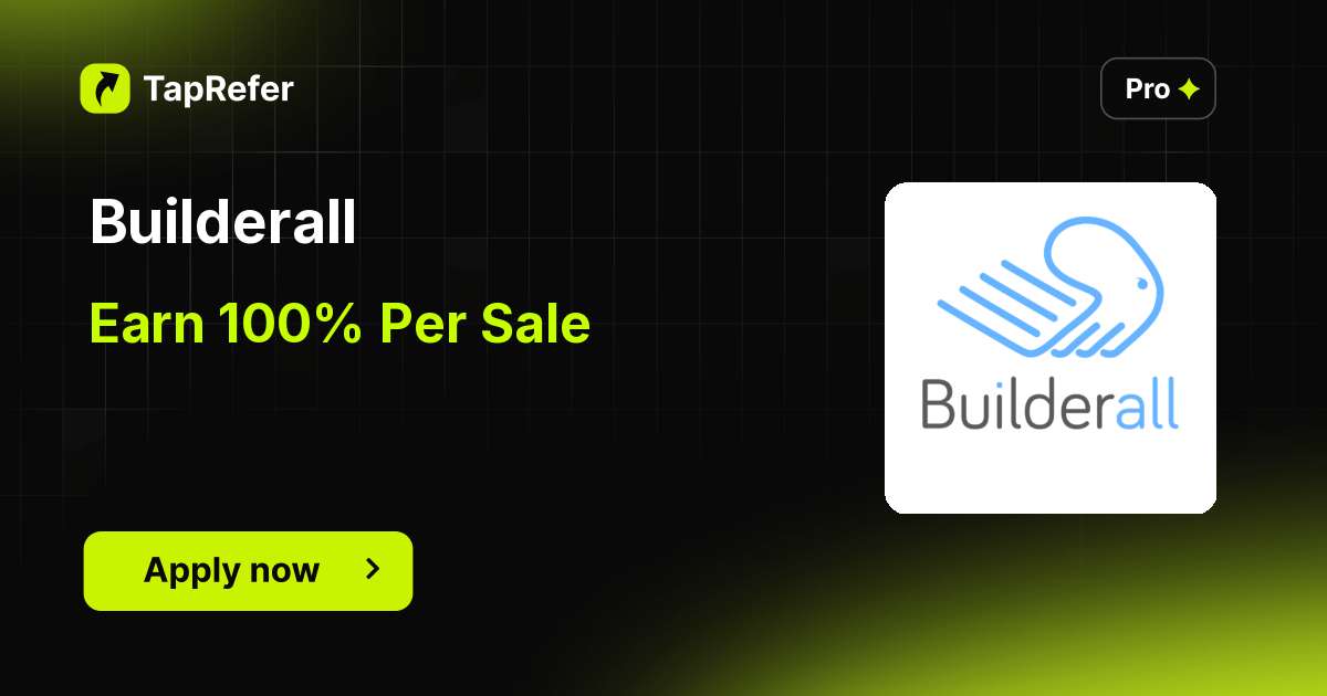 Builderall Affiliate Program - 100% Per Sale - TapRefer