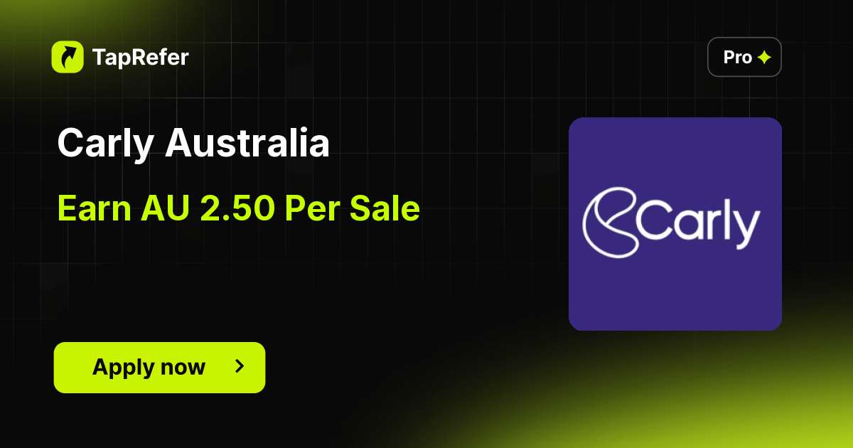 Carly Australia Affiliate Program - AU 2.50 Per Sale - TapRefer