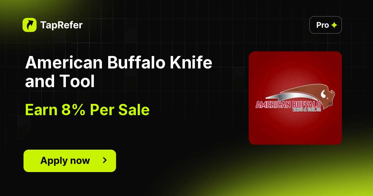 American Buffalo Knife And Tool Affiliate Program - 8% Per Sale - TapRefer