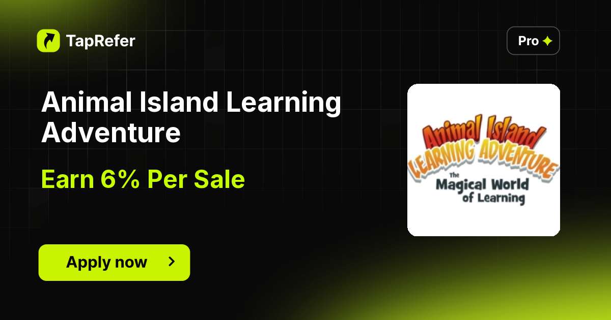 Animal Island Learning Adventure Affiliate Program - 6% Per Sale - TapRefer
