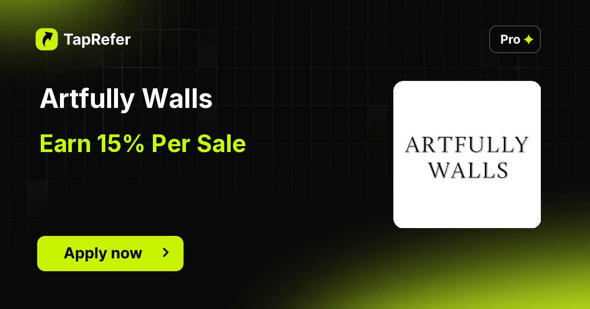 Artfully Walls Affiliate Program - 15% Per Sale - TapRefer